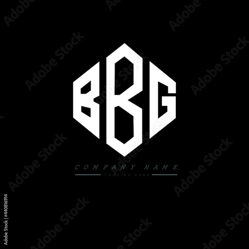 BBG letter logo design with polygon shape. BBG polygon logo monogram ...
