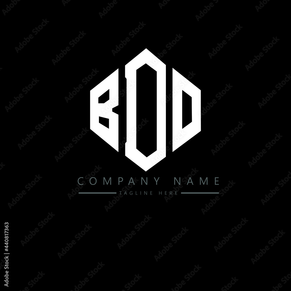 BDO letter logo design with polygon shape. BDO polygon logo monogram ...