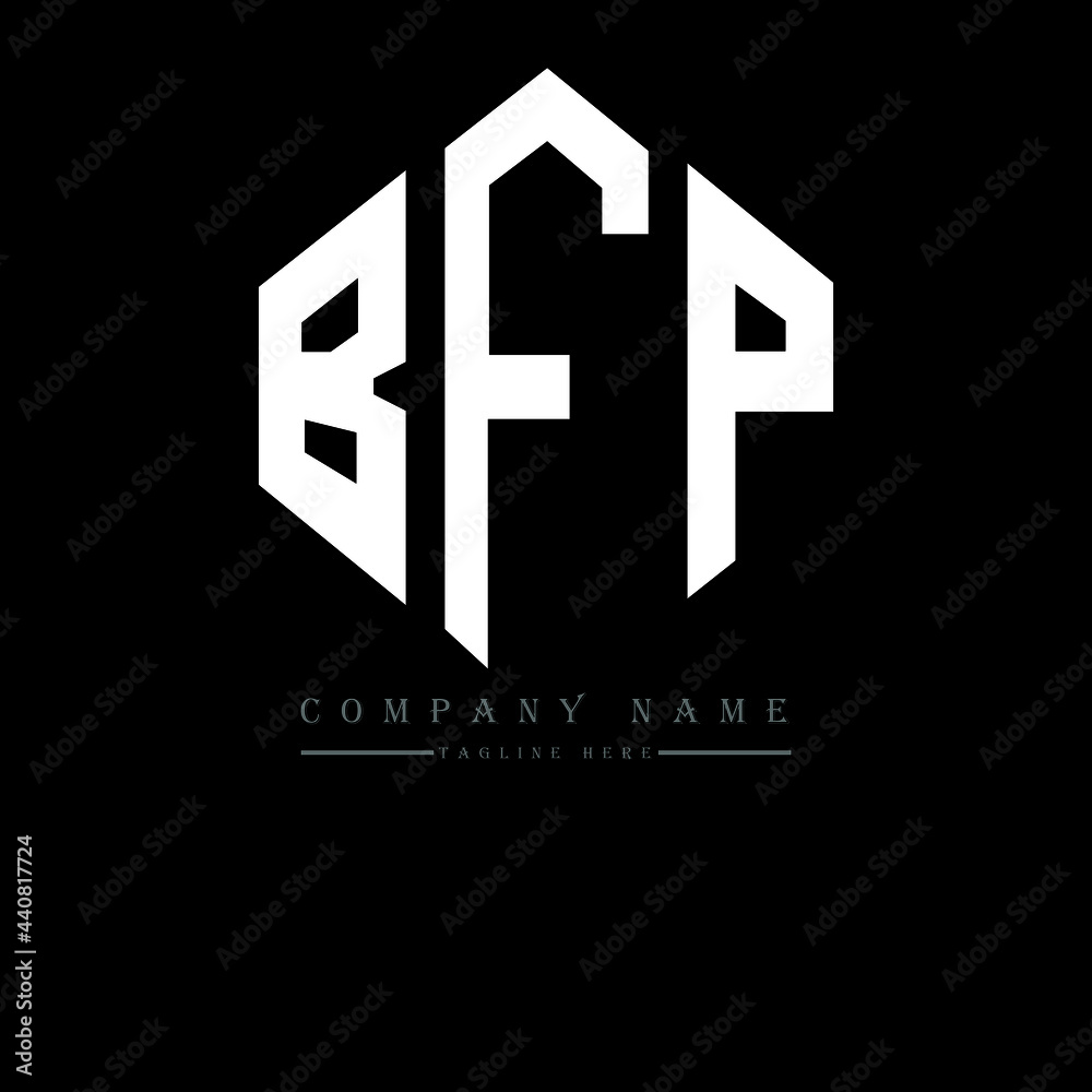 BFP letter logo design with polygon shape. BFP polygon logo monogram ...