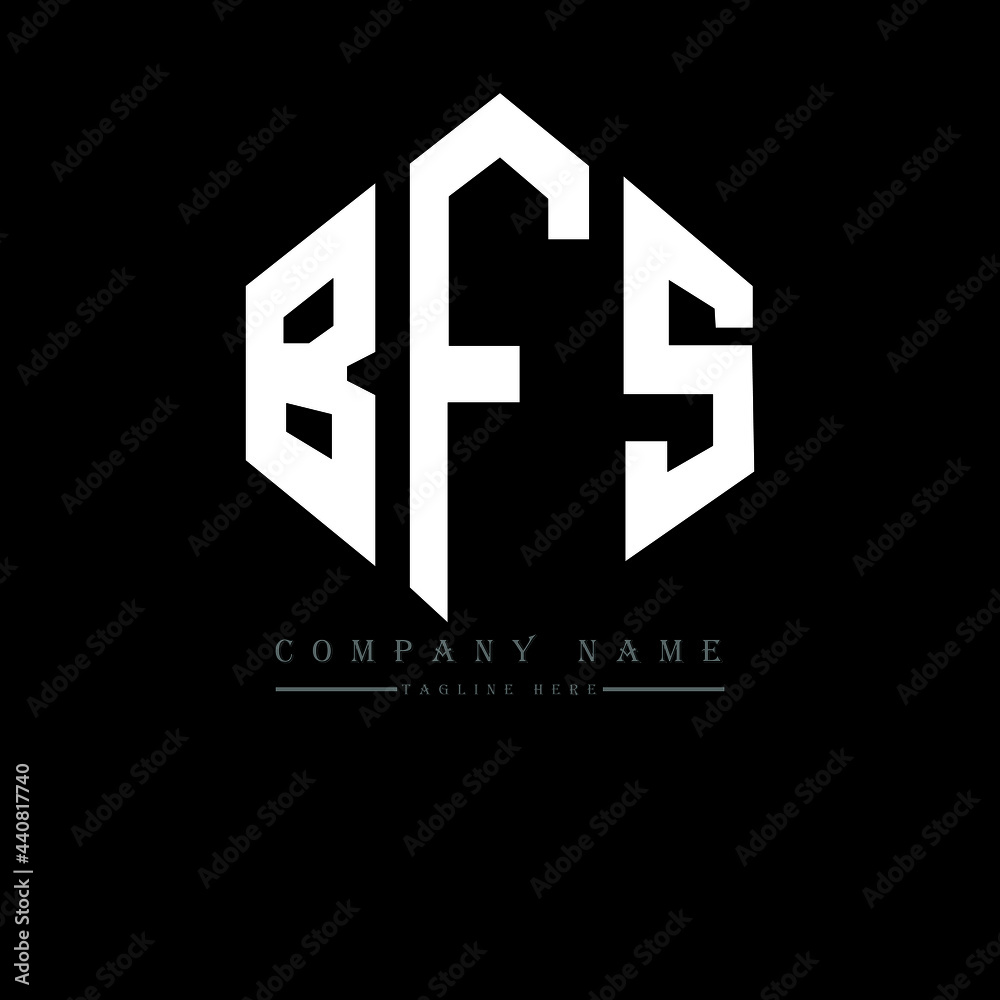 BFS letter logo design with polygon shape. BFS polygon logo monogram ...