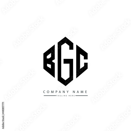 BGC letter logo design with polygon shape. BGC polygon logo monogram. BGC cube logo design. BGC ...