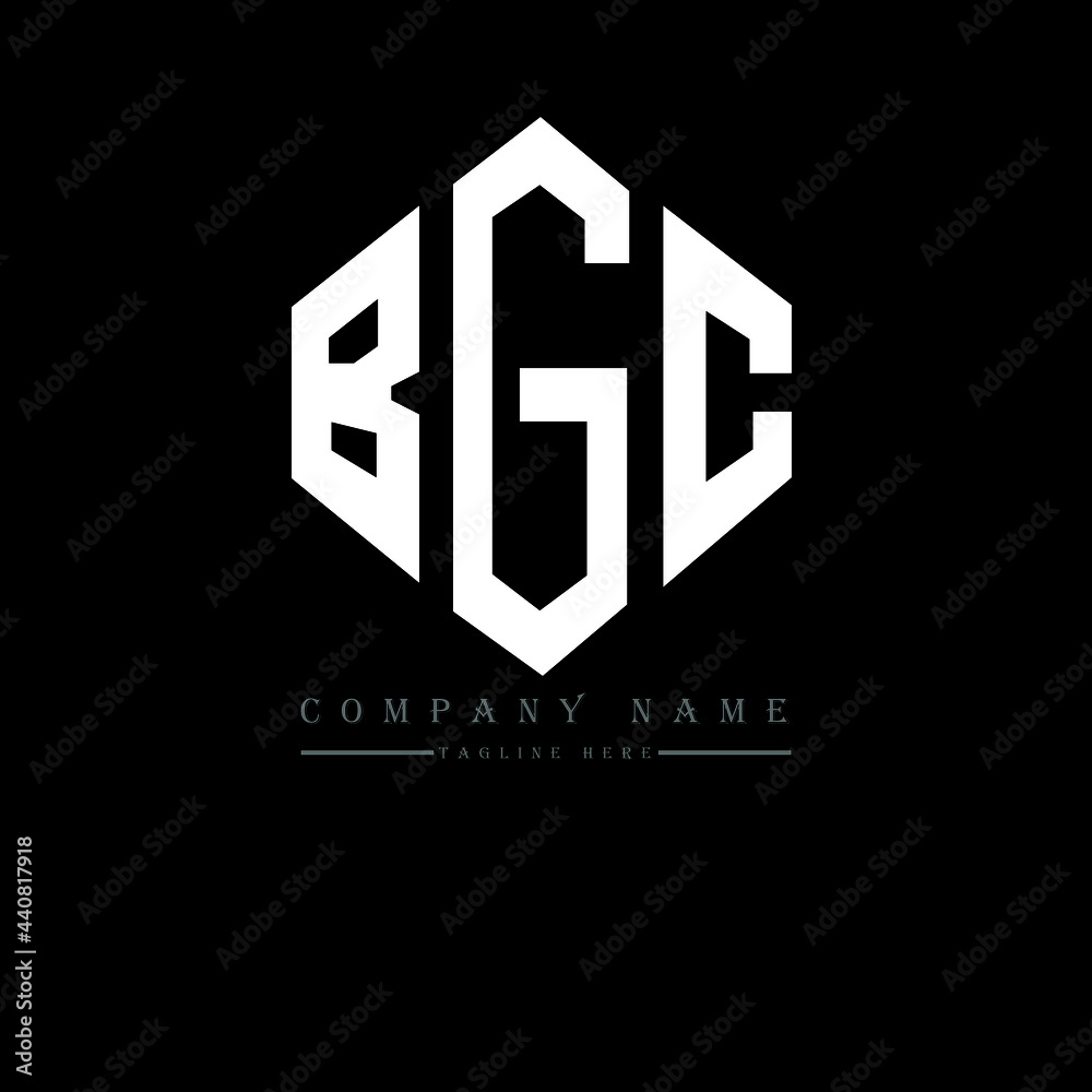 BGC letter logo design with polygon shape. BGC polygon logo monogram ...