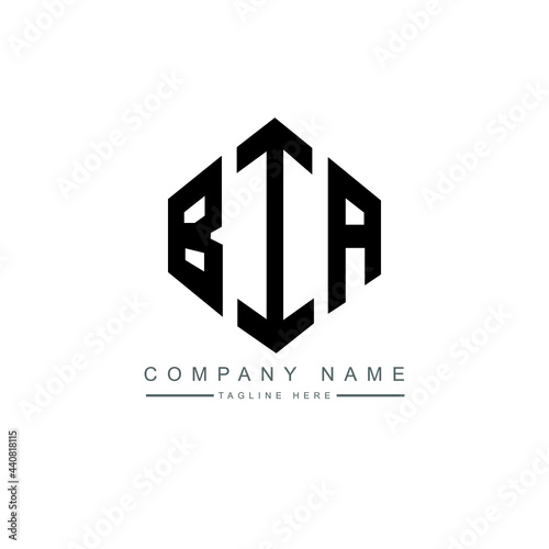 BIA letter logo design with polygon shape. BIA polygon logo monogram ...
