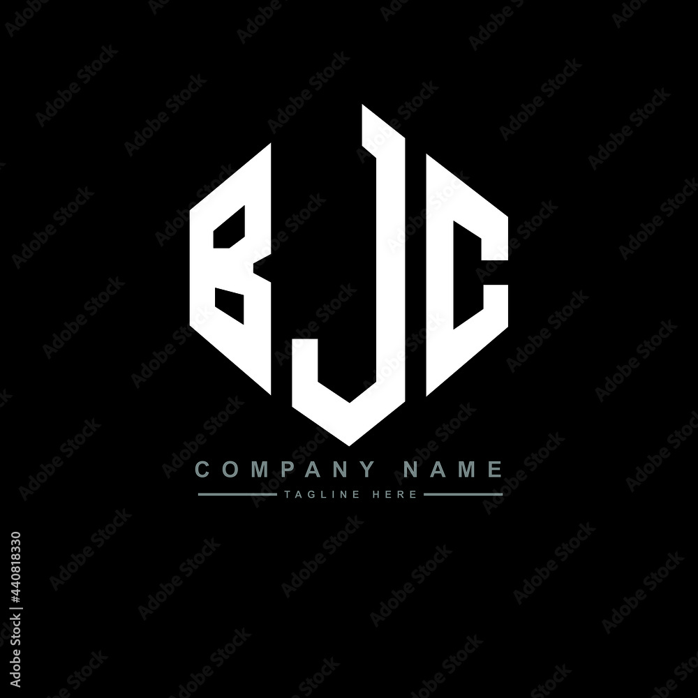 BJC letter logo design with polygon shape. BJC polygon logo monogram ...