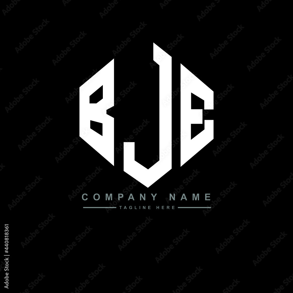 BJE letter logo design with polygon shape. BJE polygon logo monogram ...