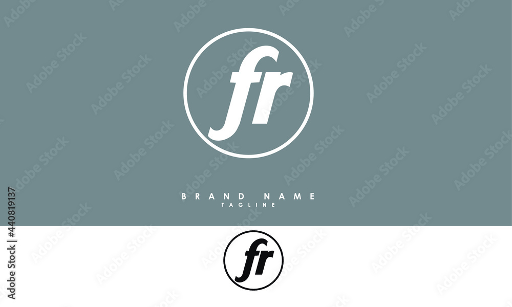 FR Alphabet letters Initials Monogram logo RF, F and R Stock Vector ...