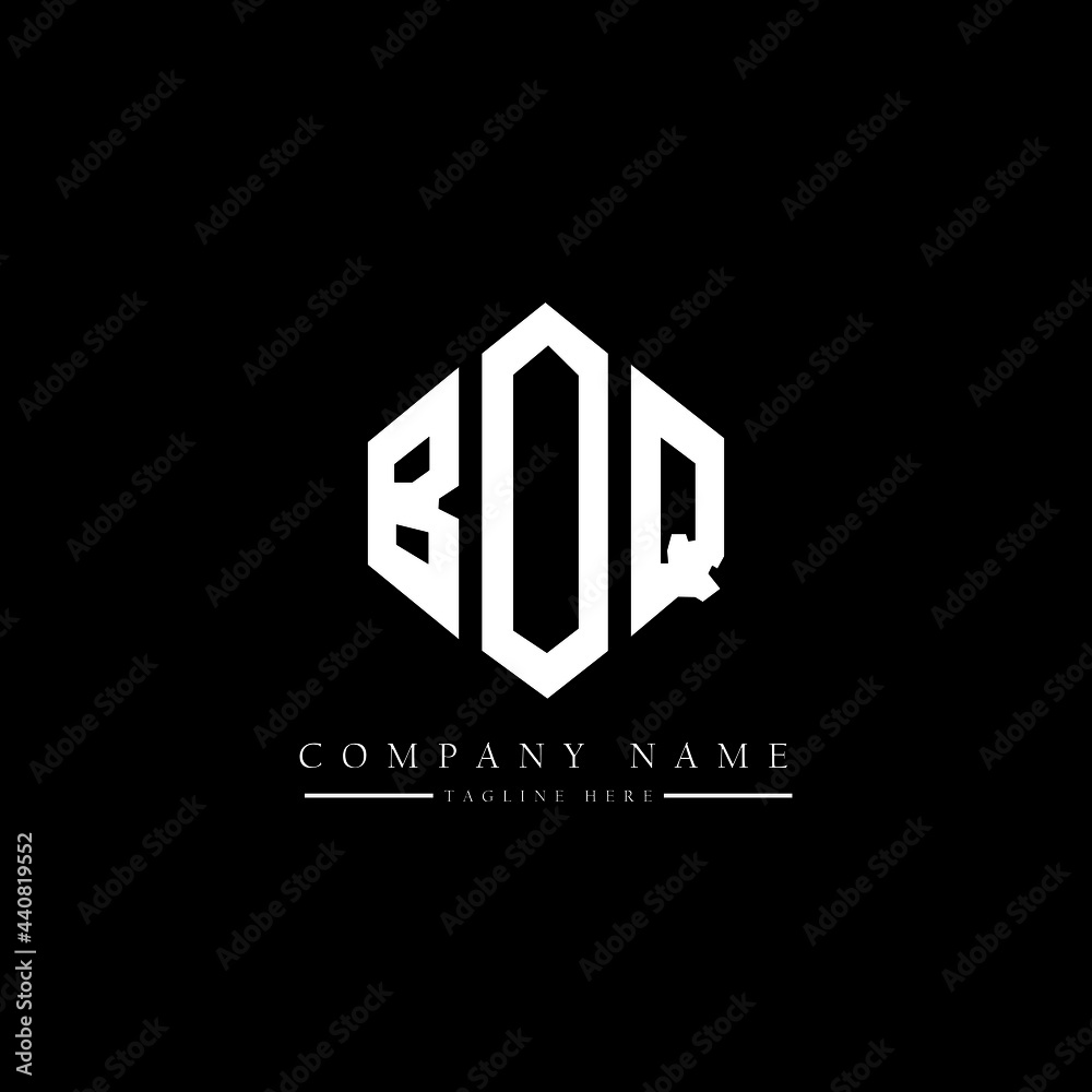 BOQ letter logo design with polygon shape. BOQ polygon logo monogram ...