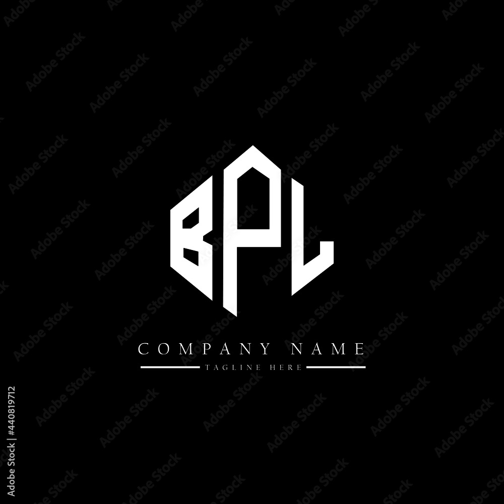 BPL letter logo design with polygon shape. BPL polygon logo monogram ...