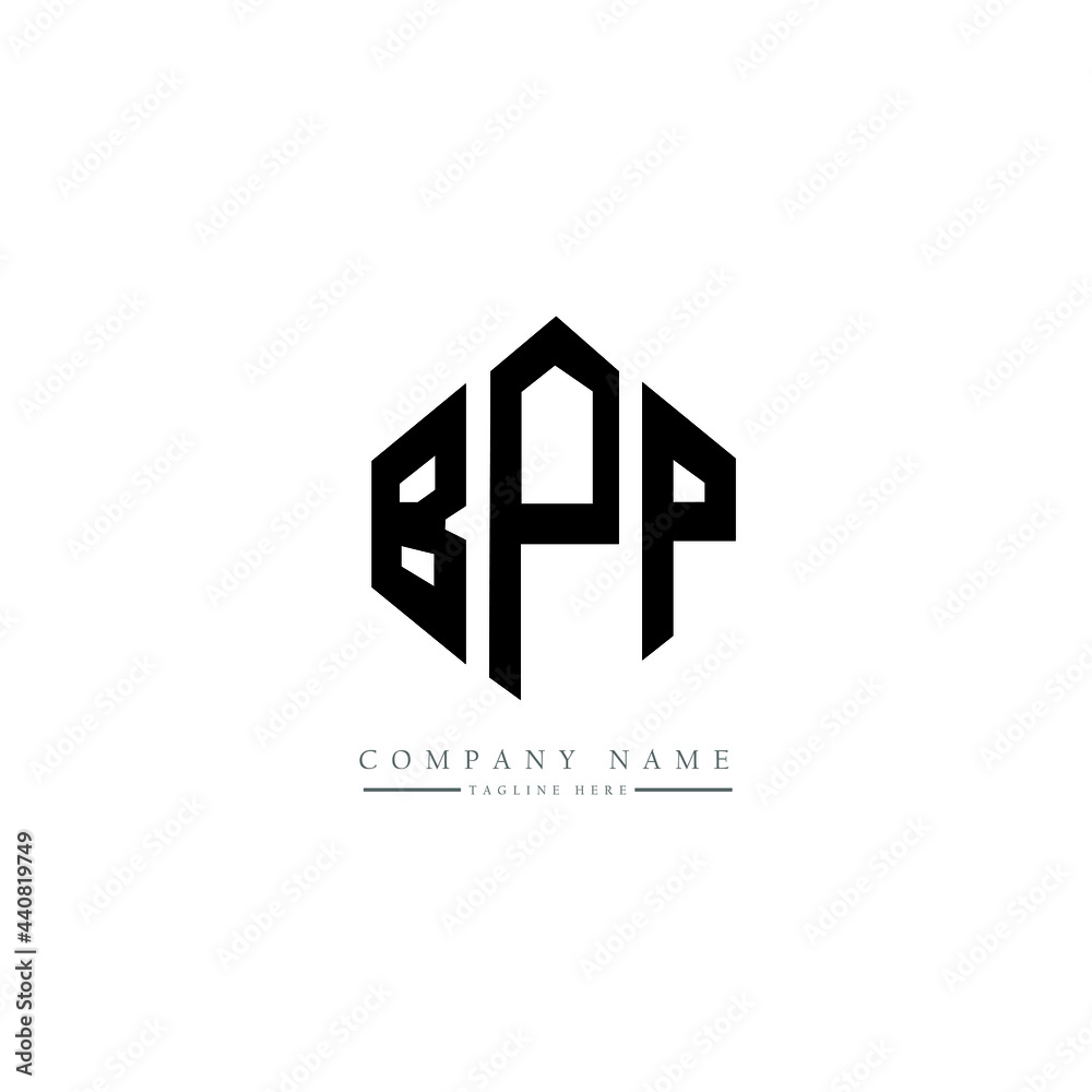 BPP letter logo design with polygon shape. BPP polygon logo monogram ...