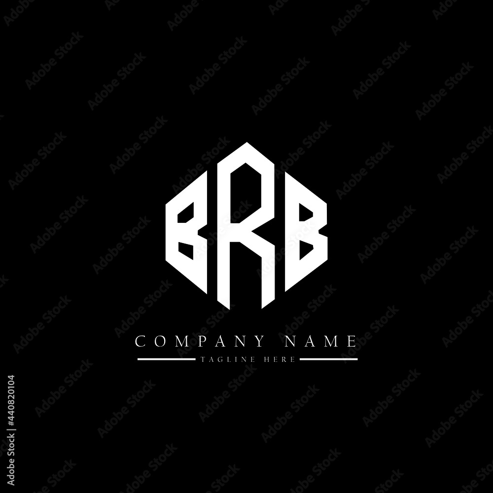 BRB letter logo design with polygon shape. BRB polygon logo monogram ...