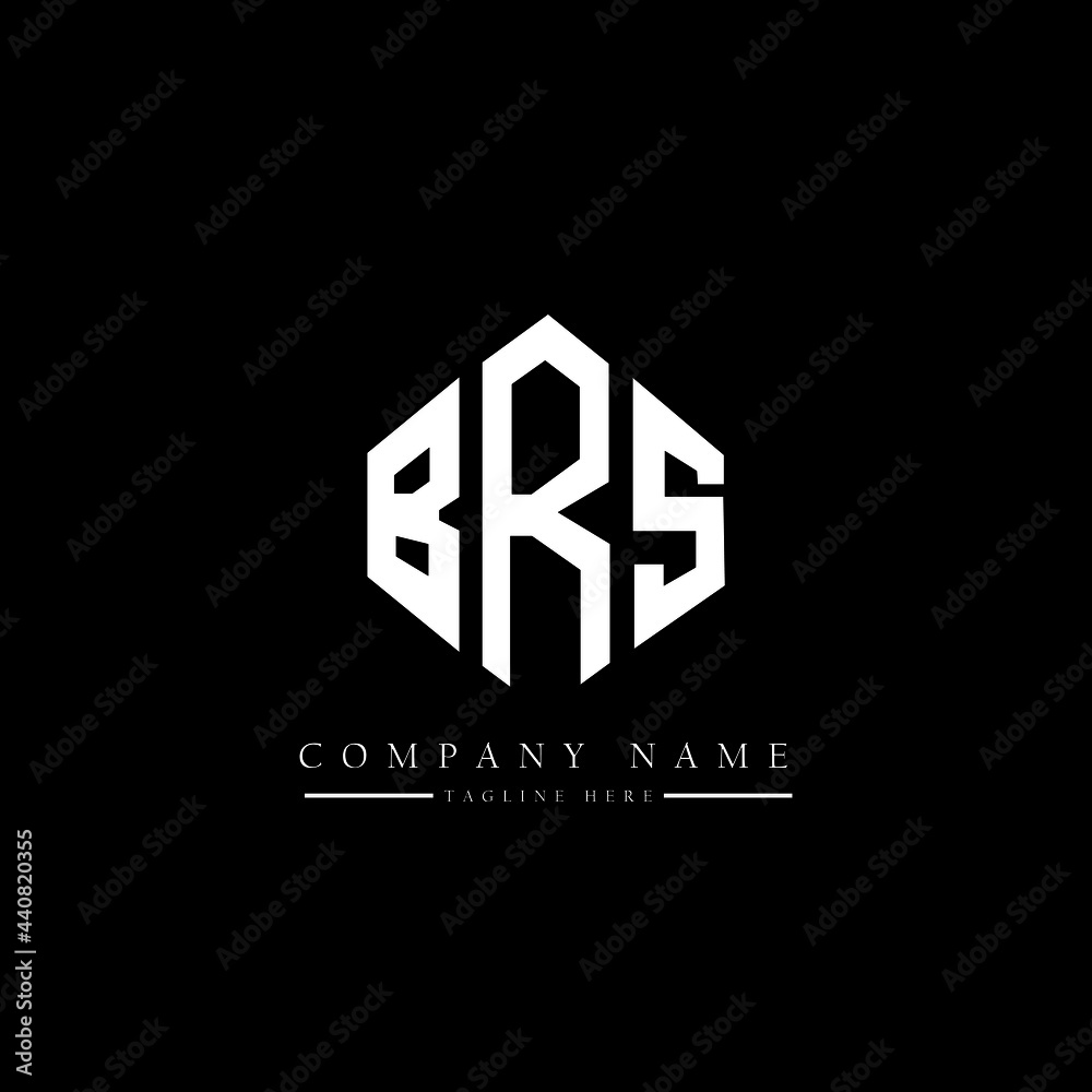 BRS letter logo design with polygon shape. BRS polygon logo monogram ...