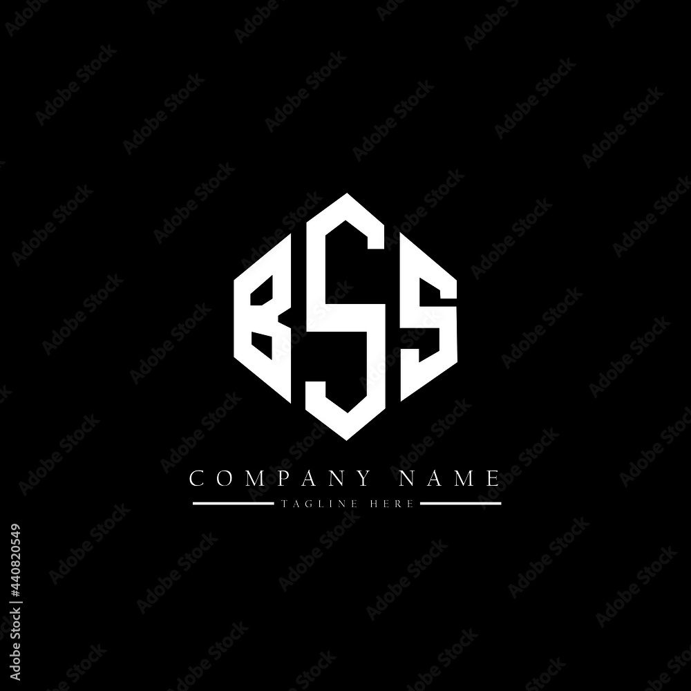 BSS letter logo design with polygon shape. BSS polygon logo monogram ...