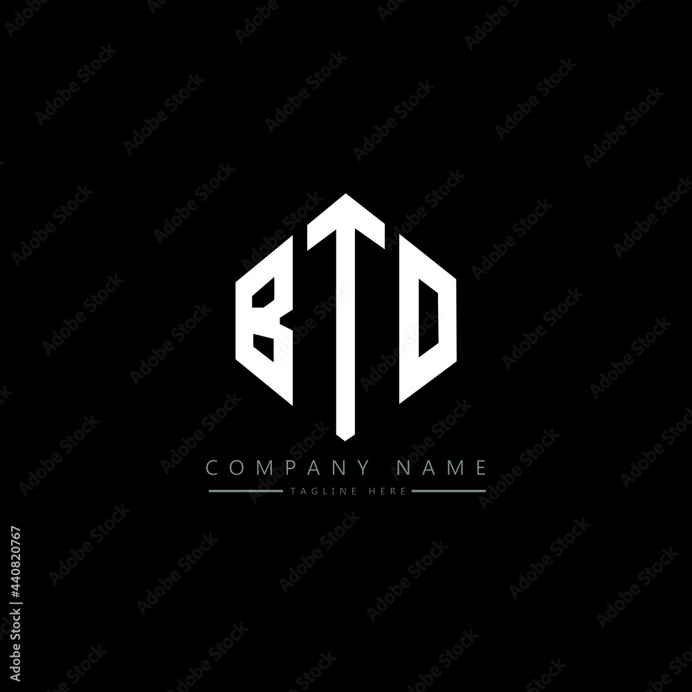 BTO letter logo design with polygon shape. BTO polygon logo monogram ...