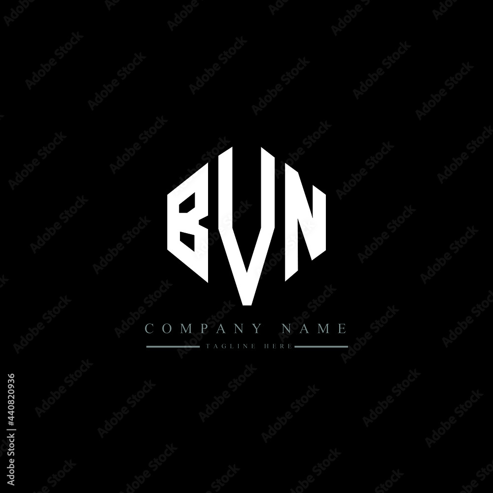 Vecteur Stock BVN letter logo design with polygon shape. BVN polygon ...