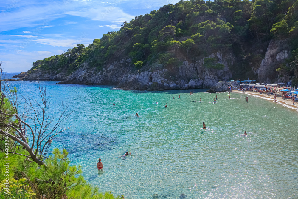 Summertime: Tremiti Islands' archipelago. San Domino island: Cala delle ...