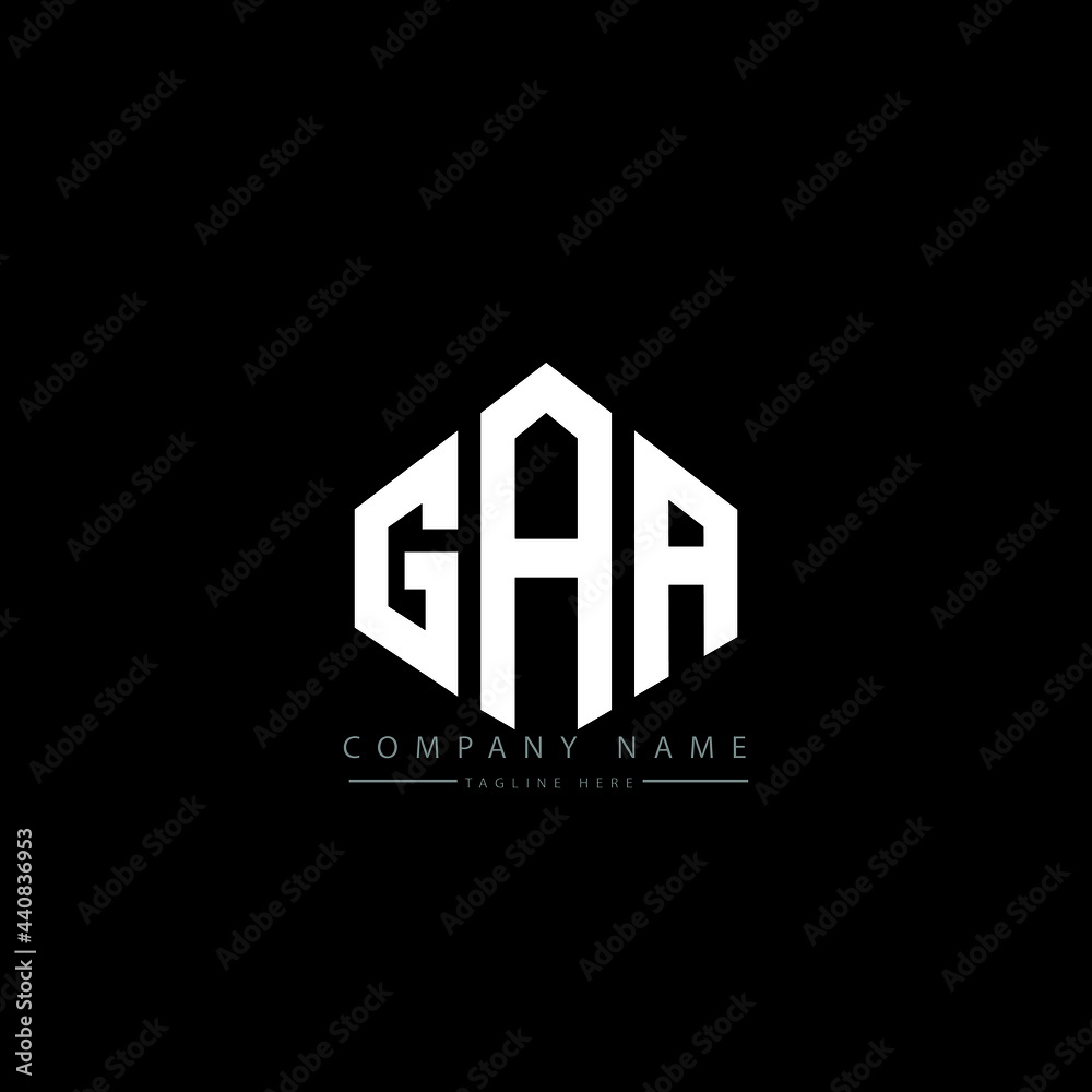 GAA letter logo design with polygon shape. GAA polygon logo monogram ...