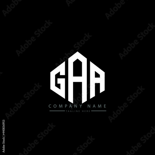 GAA letter logo design with polygon shape. GAA polygon logo monogram ...