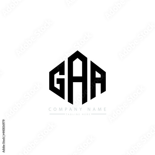 GAA letter logo design with polygon shape. GAA polygon logo monogram ...