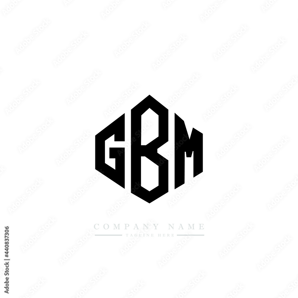 GBM letter logo design with polygon shape. GBM polygon logo monogram ...