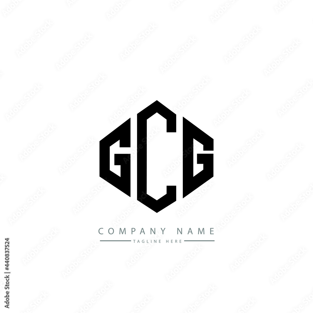 GCG letter logo design with polygon shape. GCG polygon logo monogram ...