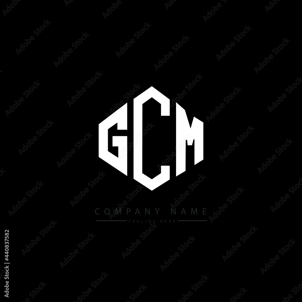 GCM letter logo design with polygon shape. GCM polygon logo monogram ...