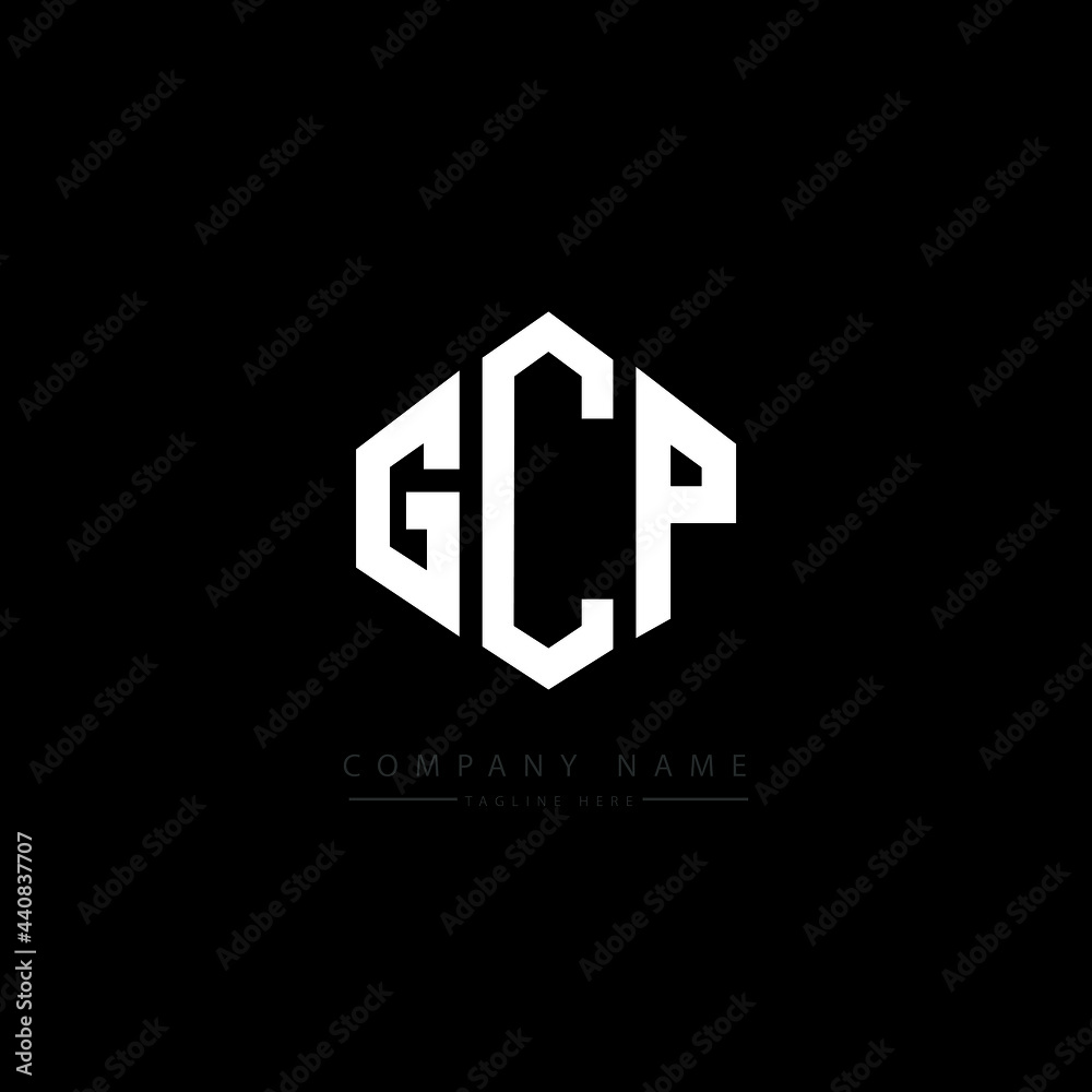 GCP letter logo design with polygon shape. GCP polygon logo monogram ...