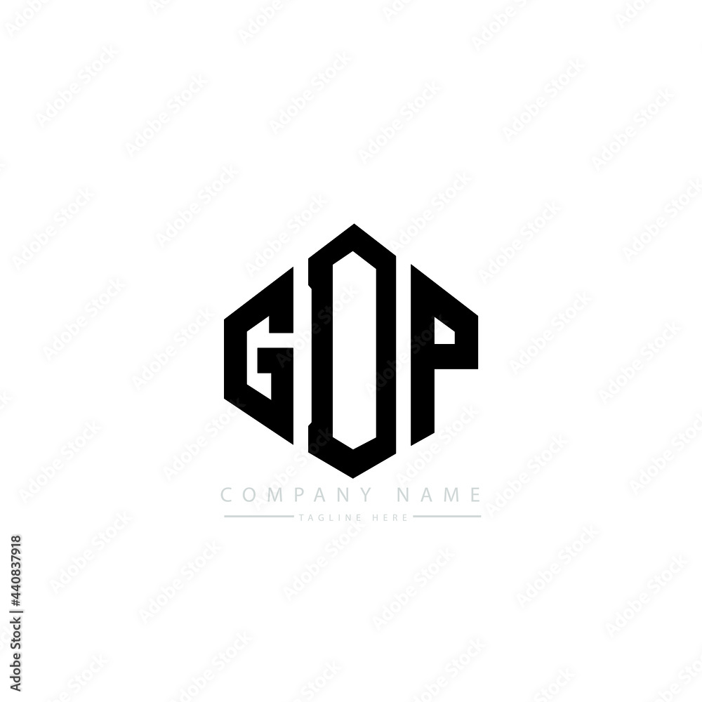 GDP letter logo design with polygon shape. GDP polygon logo monogram ...
