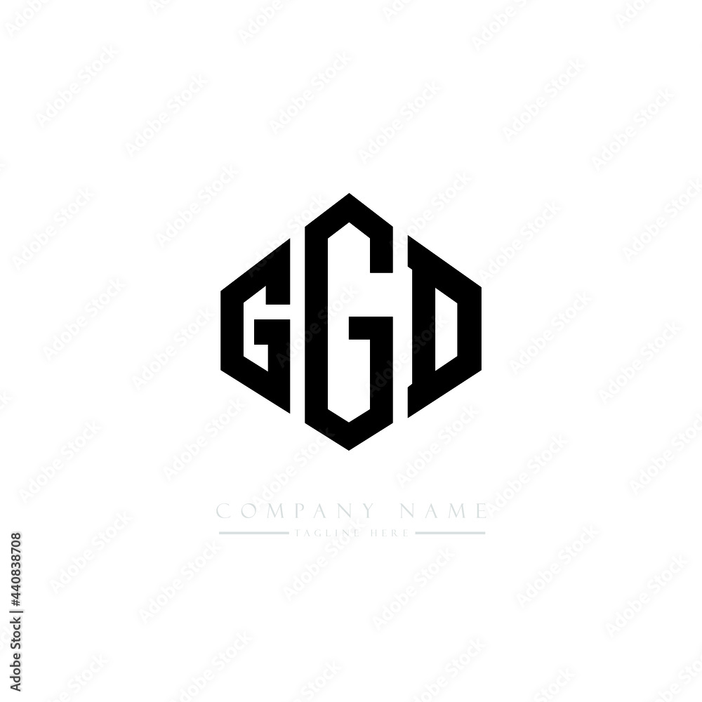 GGD letter logo design with polygon shape. GGD polygon logo monogram ...