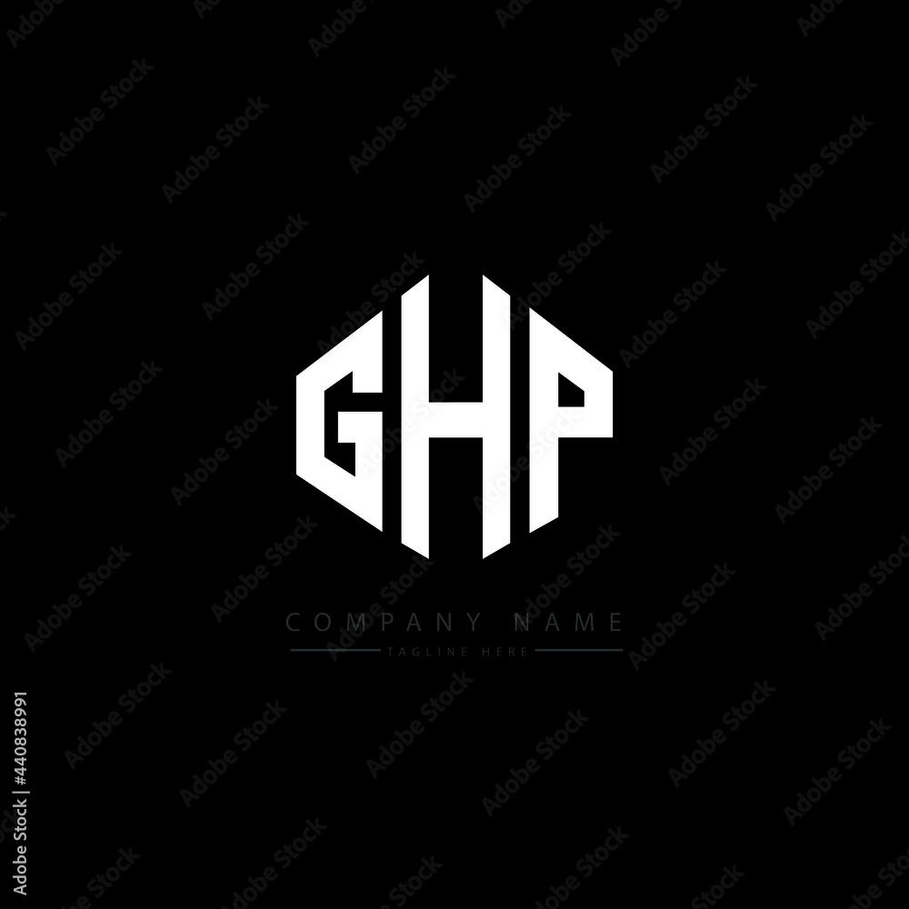 GHP letter logo design with polygon shape. GHP polygon logo monogram ...