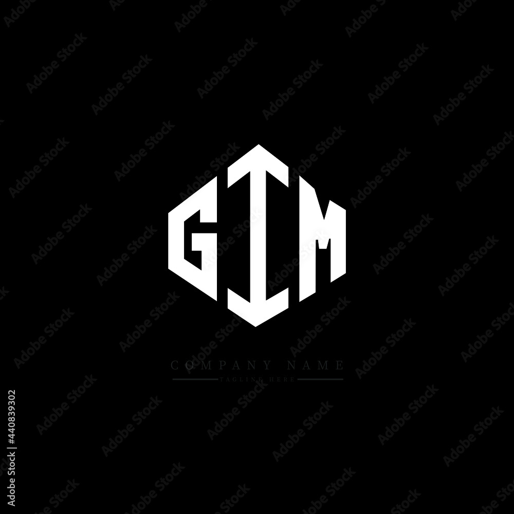 GIM letter logo design with polygon shape. GIM polygon logo monogram ...