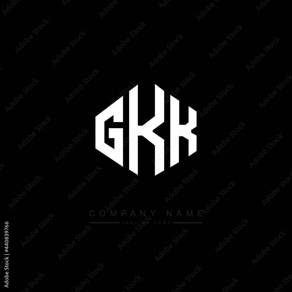 GKK letter logo design with polygon shape. GKK polygon logo monogram ...