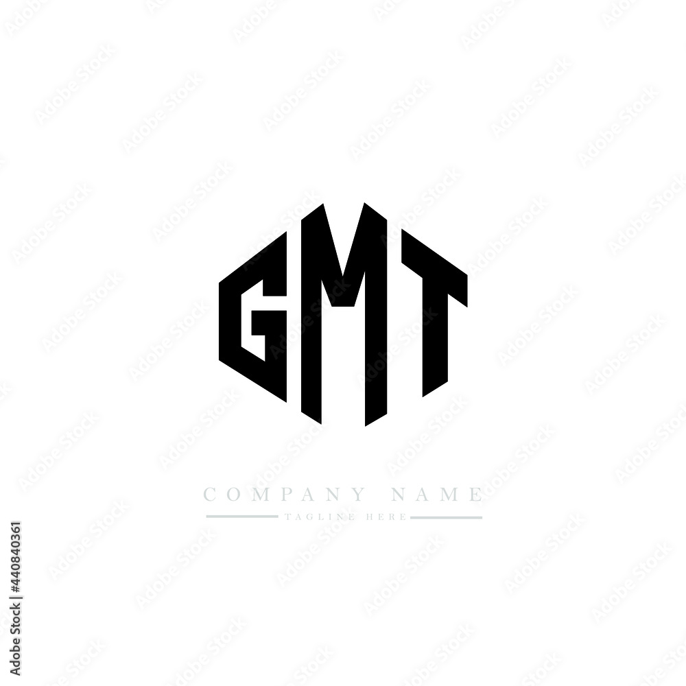 GMT letter logo design with polygon shape. GMT polygon logo monogram ...