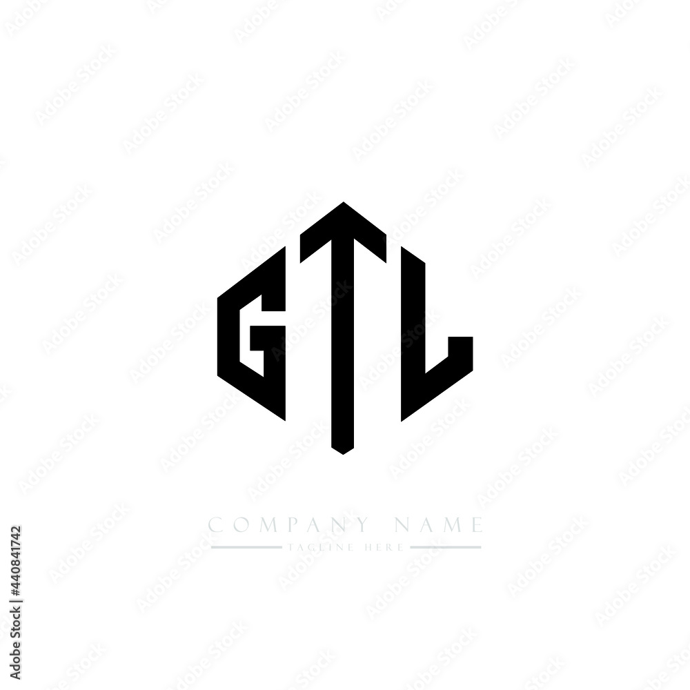 GTL letter logo design with polygon shape. GTL polygon logo monogram ...