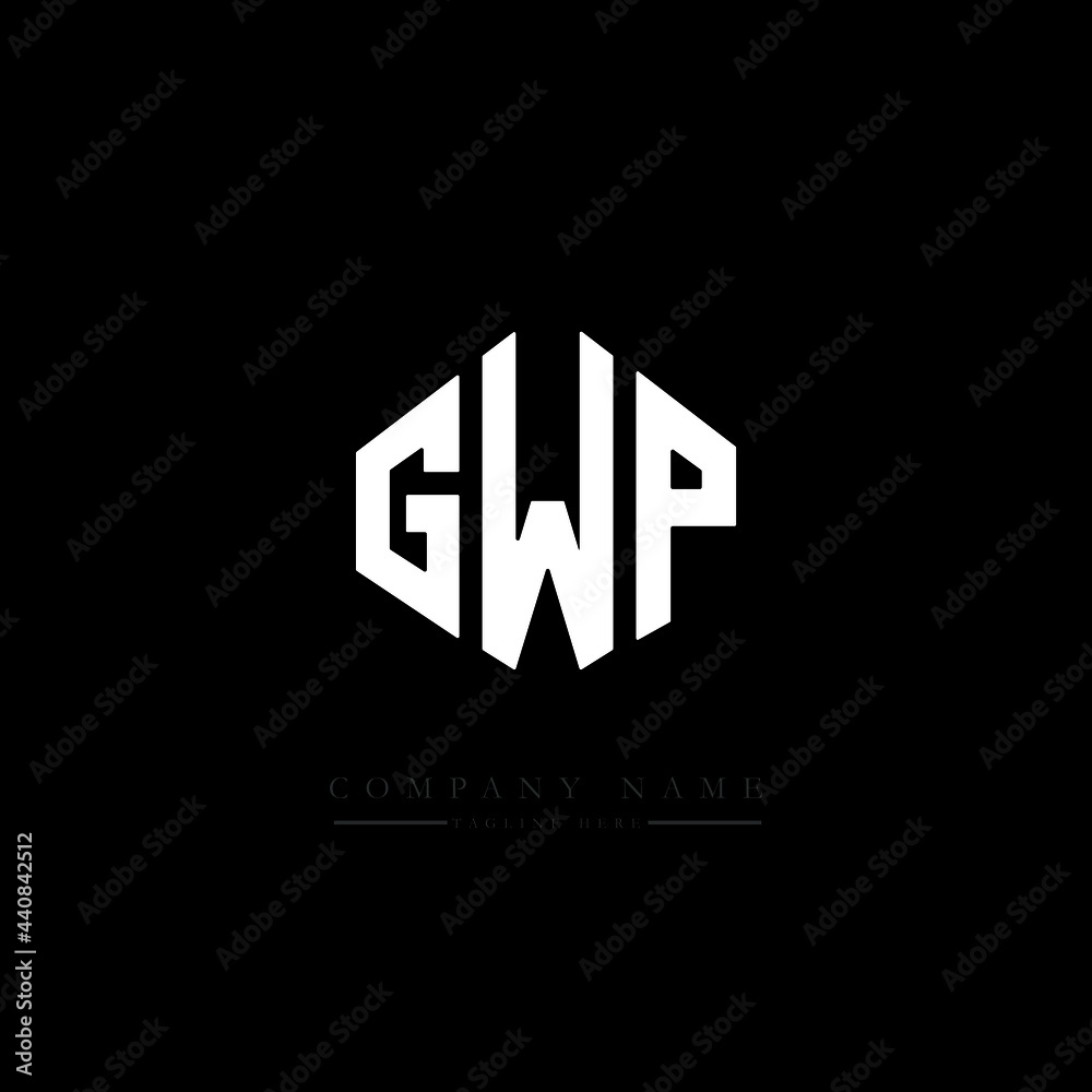 GWP letter logo design with polygon shape. GWP polygon logo monogram ...