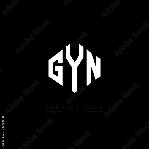 GYN letter logo design with polygon shape. GYN polygon logo monogram ...
