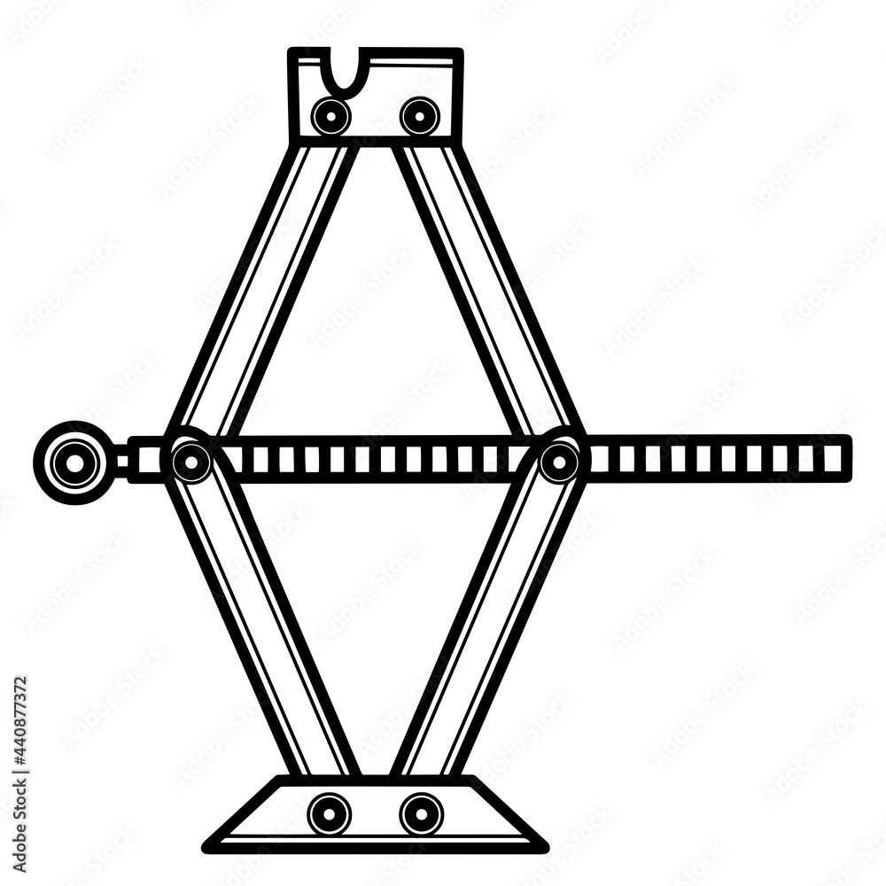 Jack vector icon. Isolated illustration on a white background. Jack ...