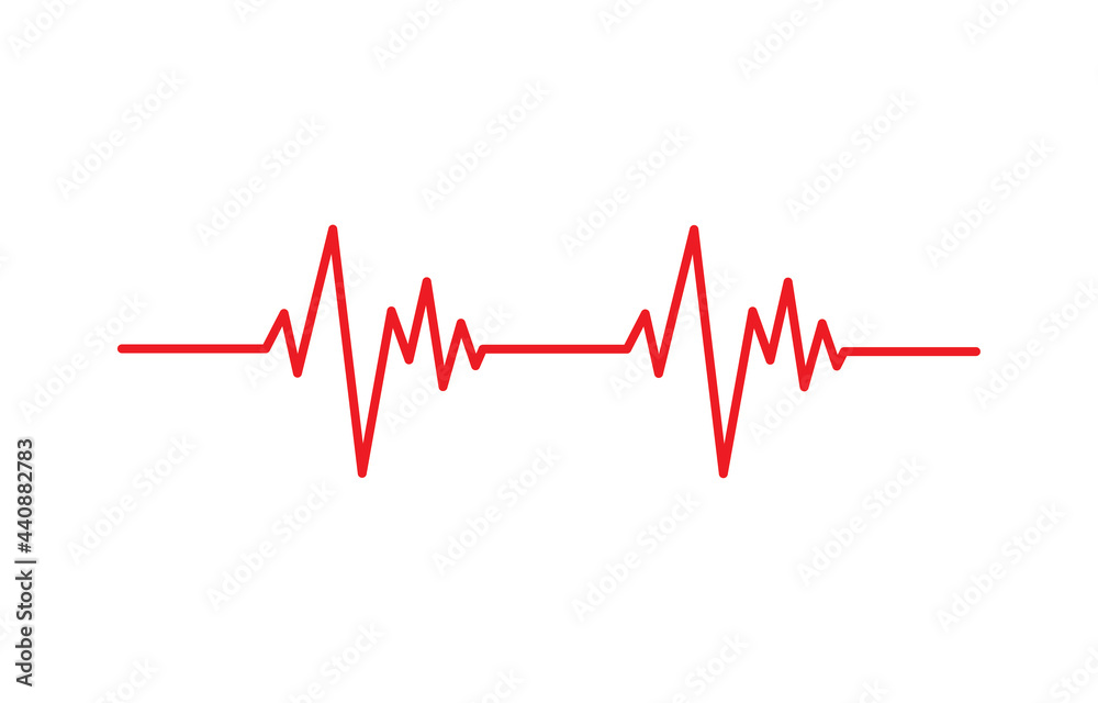 Heartbeat pulse line vector health medical concept for graphic design ...
