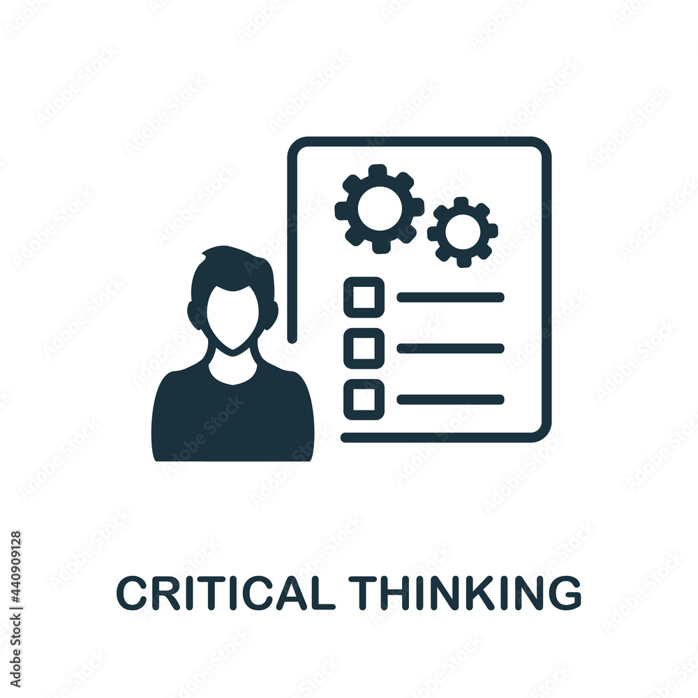 Critical Thinking icon. Monochrome simple element from soft skill ...