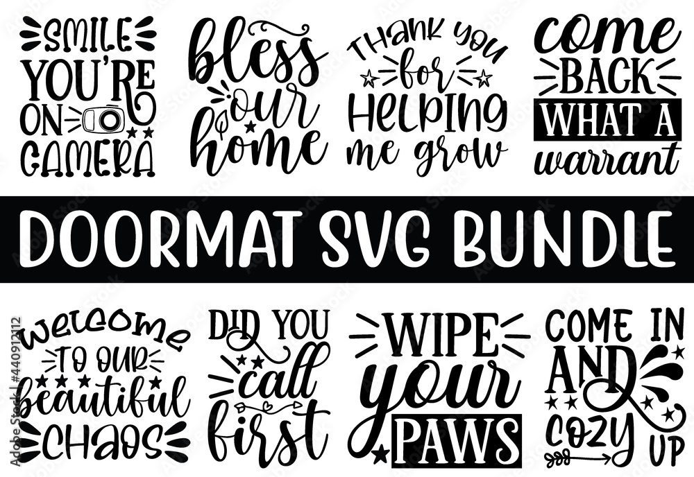 Doormat SVG, Doormat cut file Bundle, Doormat cut file quotes Doormat ...