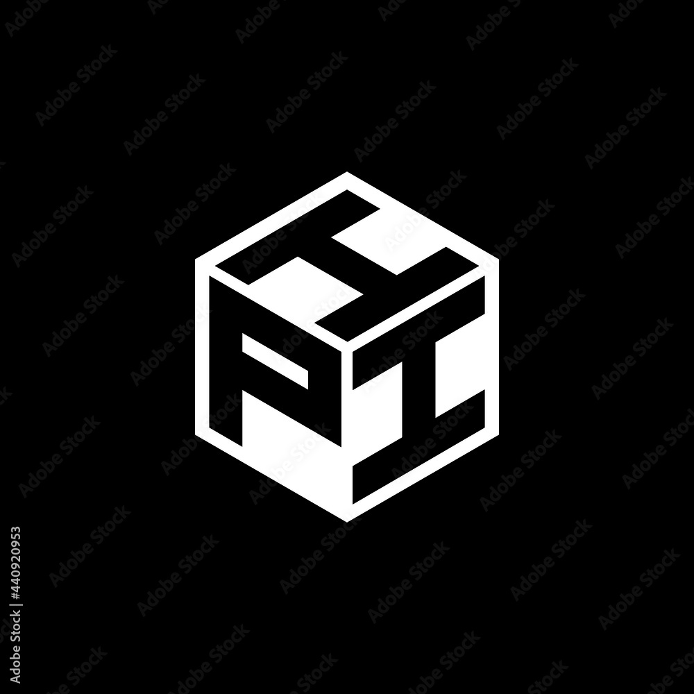 PII letter logo design with black background in illustrator, vector ...