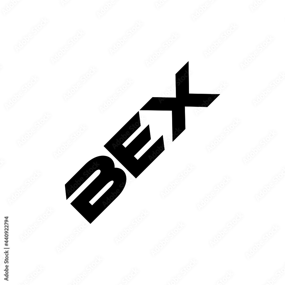 BEX letter logo design with white background in illustrator, vector ...