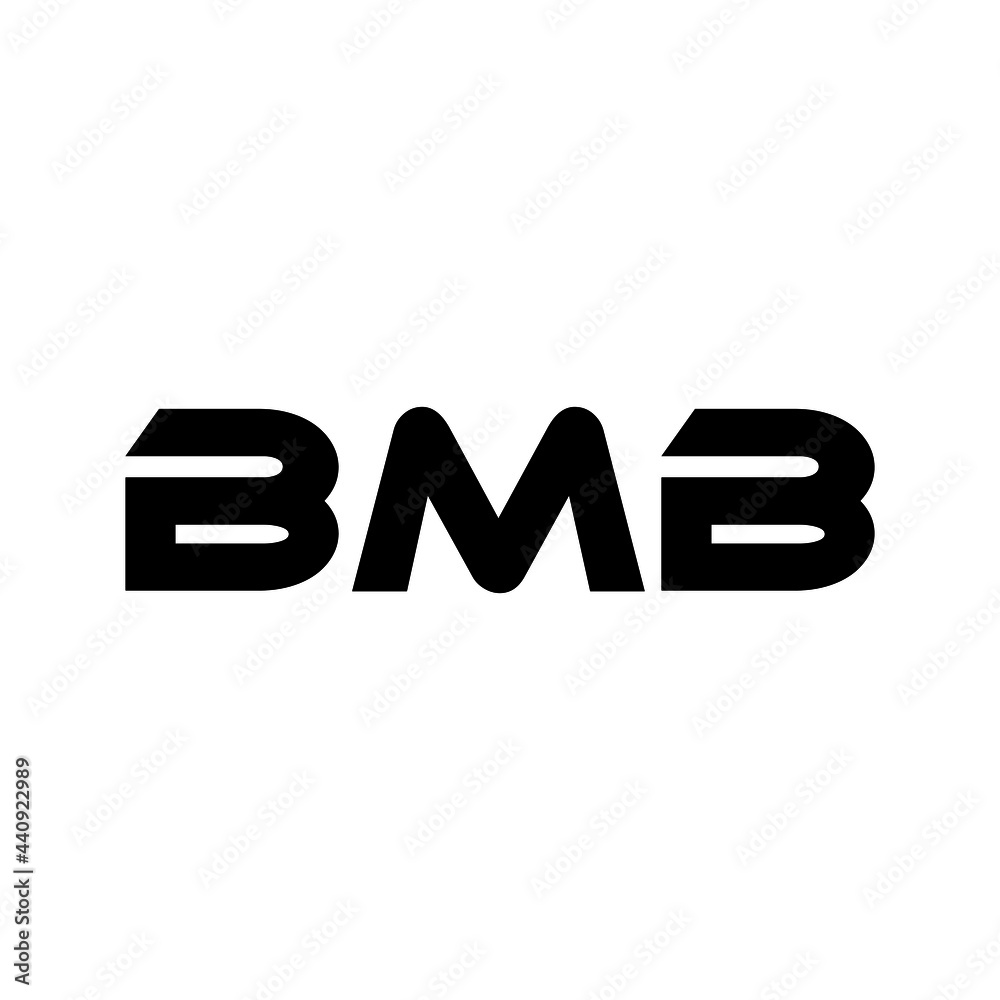 BMB letter logo design with white background in illustrator, vector ...