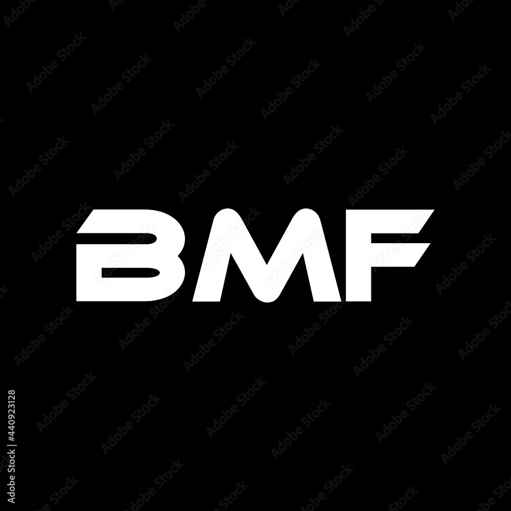 BMF letter logo design with black background in illustrator, vector ...
