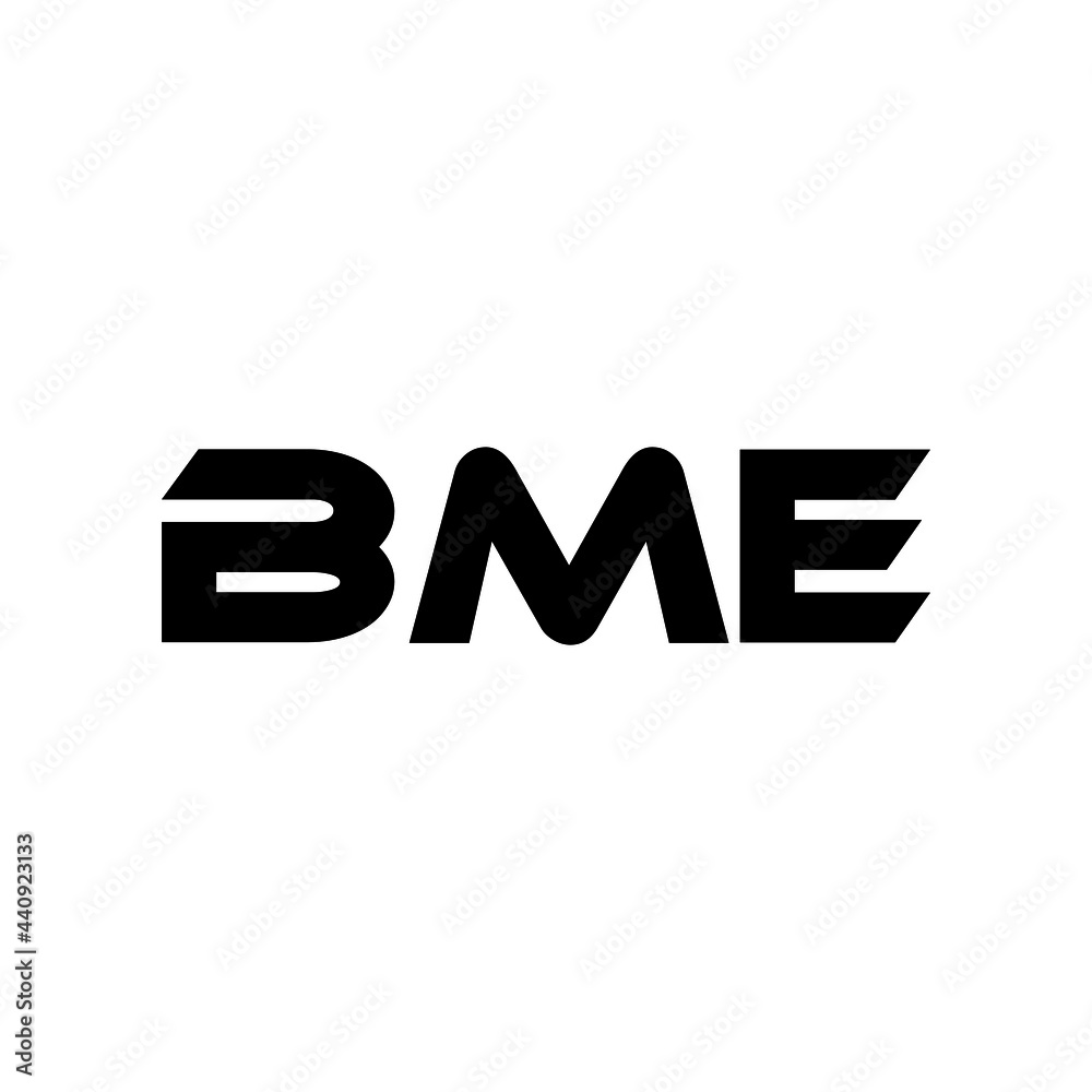 BME letter logo design with white background in illustrator, vector ...