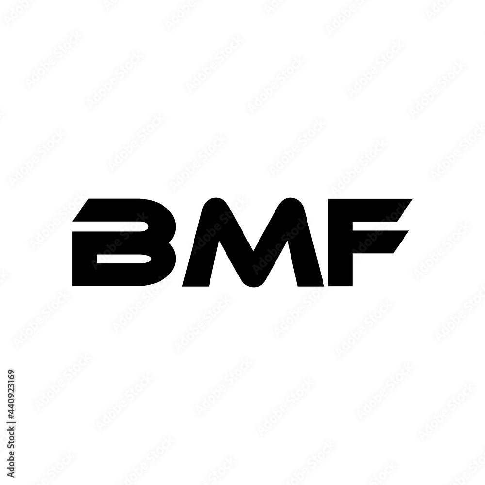 BMF letter logo design with white background in illustrator, vector ...
