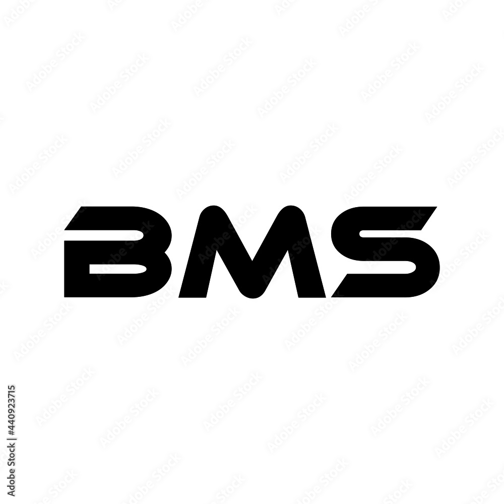 BMS letter logo design with white background in illustrator, vector ...