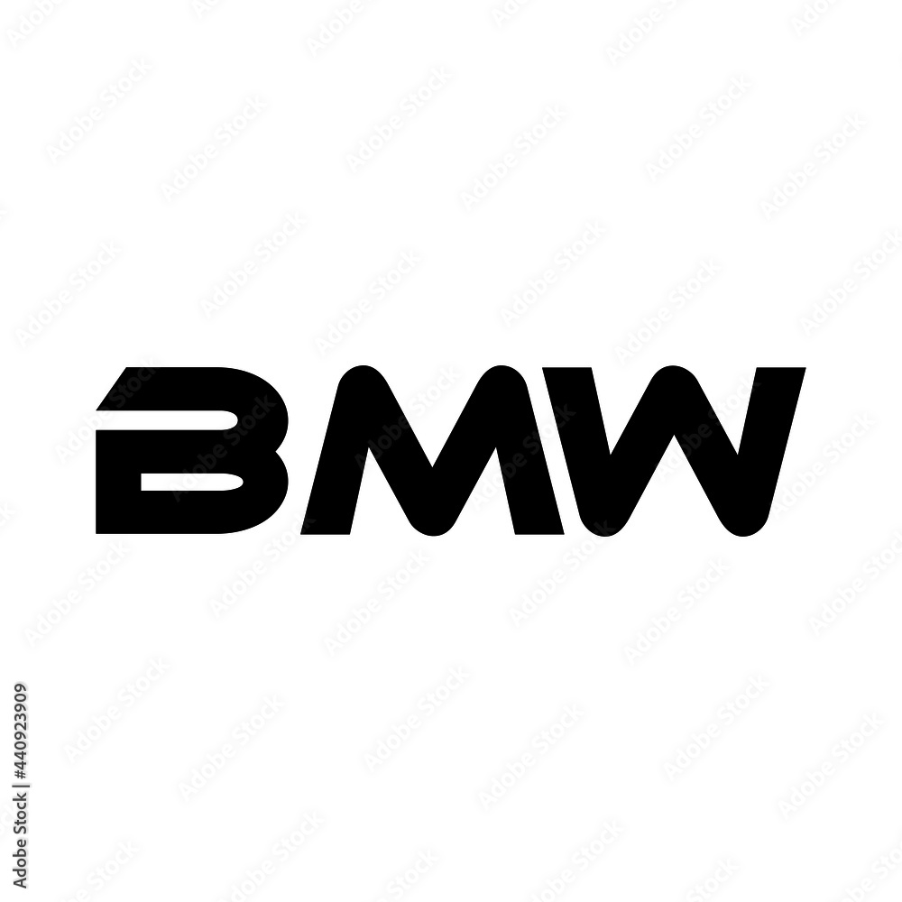 BMW letter logo design with white background in illustrator, vector ...