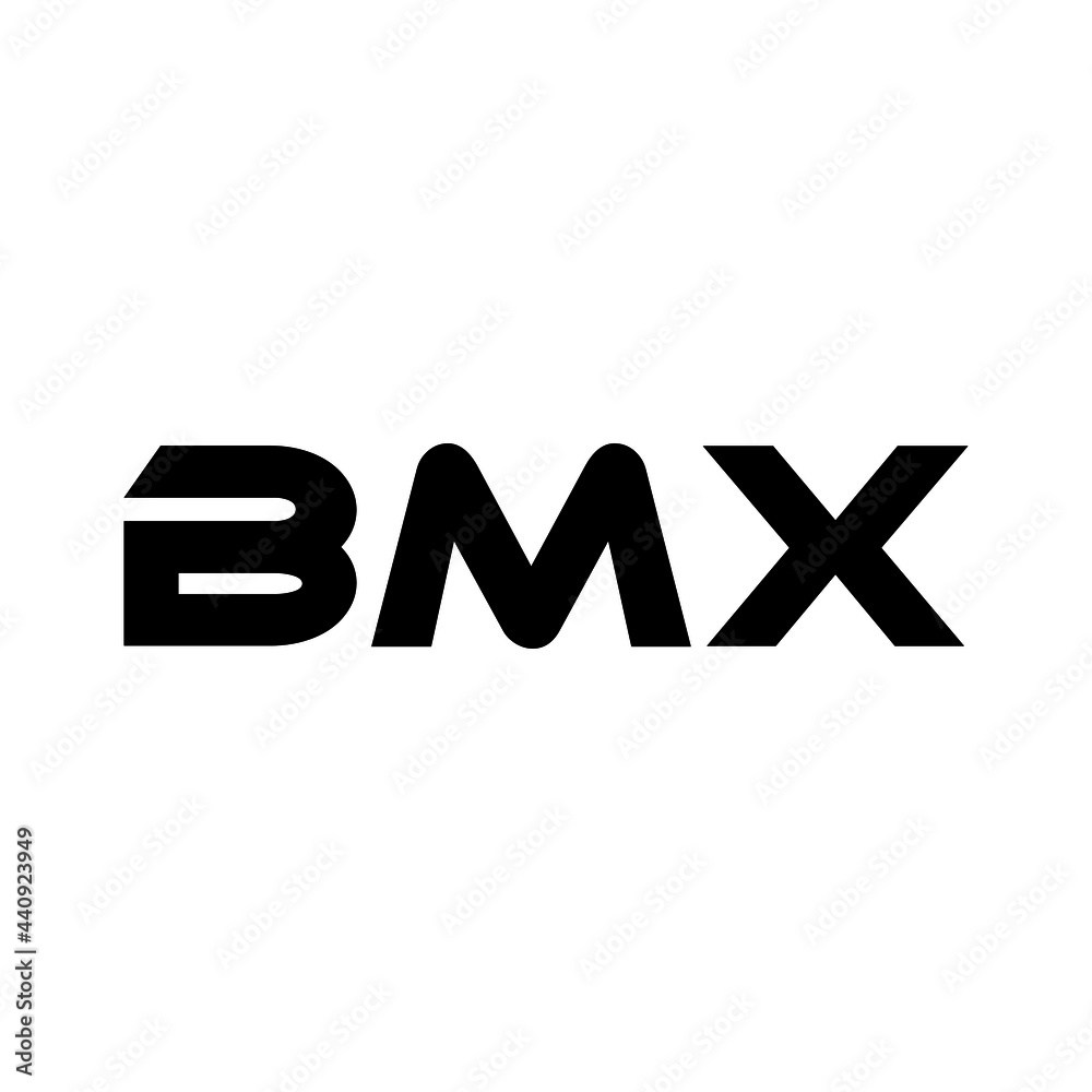 Vecteur Stock BMX letter logo design with white background in ...