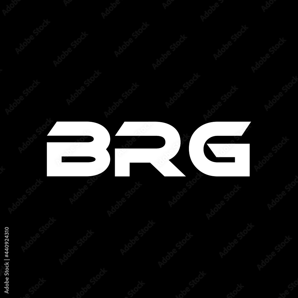 BRG letter logo design with black background in illustrator, vector ...