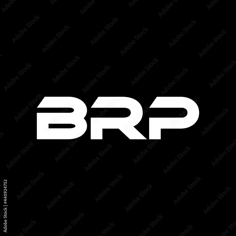 BRP letter logo design with black background in illustrator, vector ...
